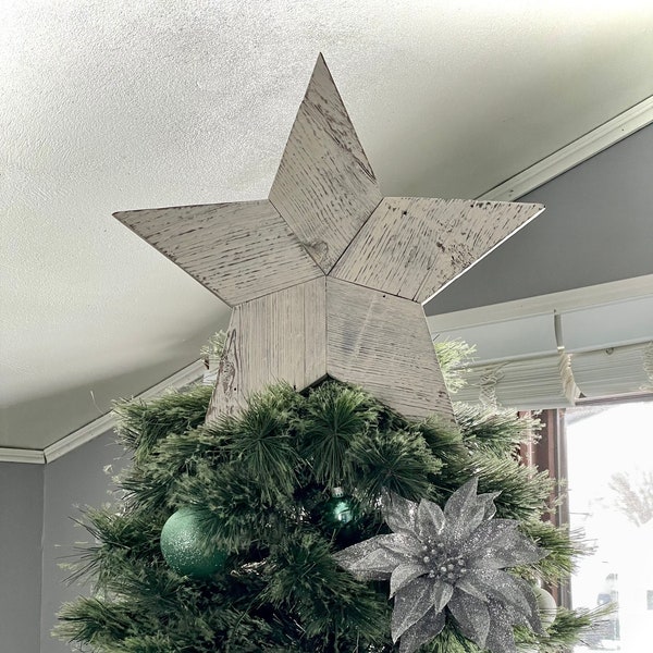 Rustic Christmas Tree Topper - Etsy
