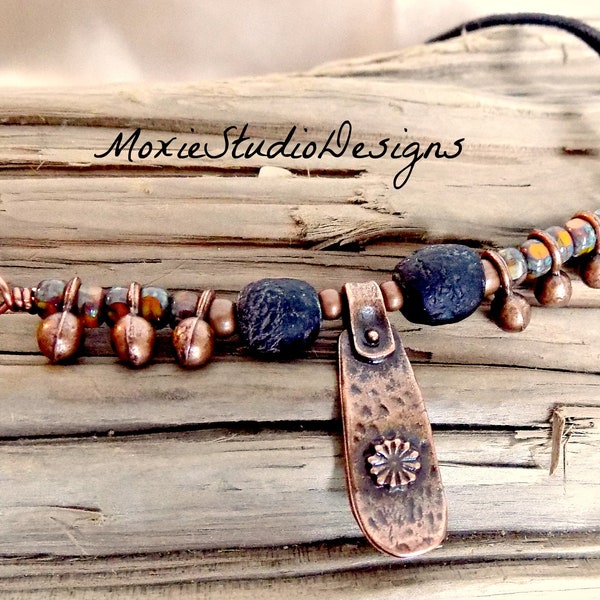 Rustic Bead Necklace - Etsy