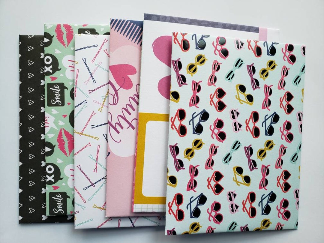 Girly Glamour Envelopes Handmade, Assorted Set of 6 - Etsy