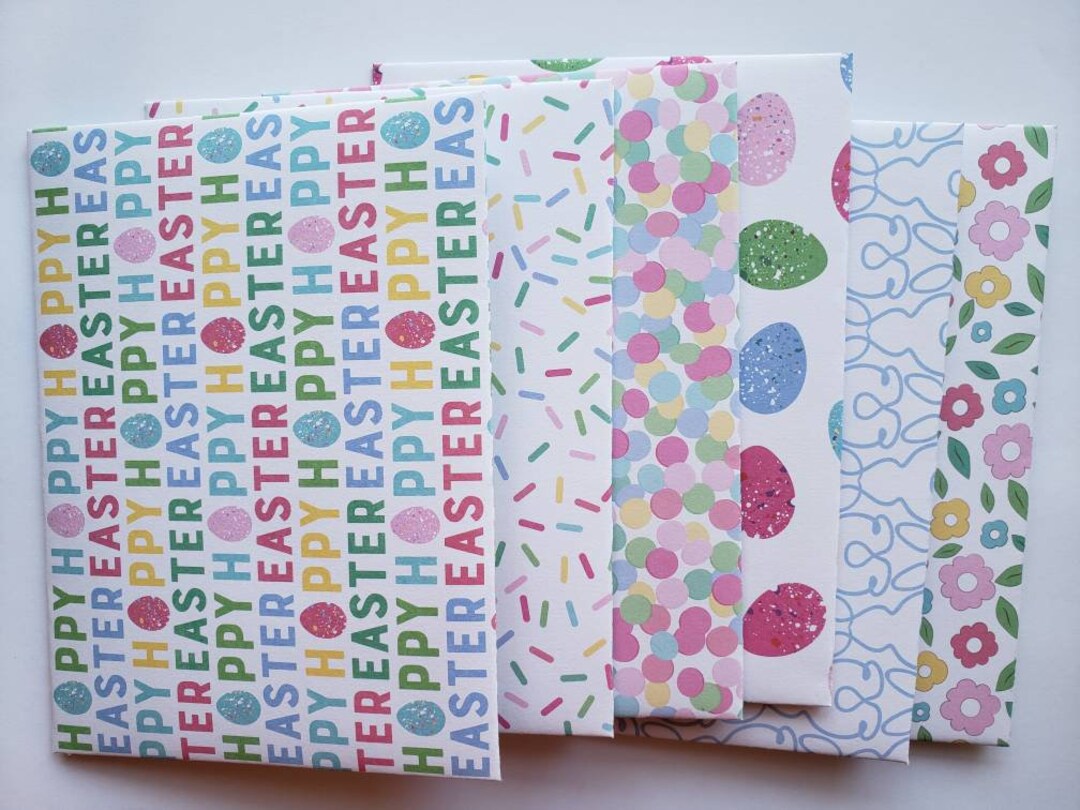 Spring Easter Envelopes Handmade, Assorted Set of 6 - Etsy