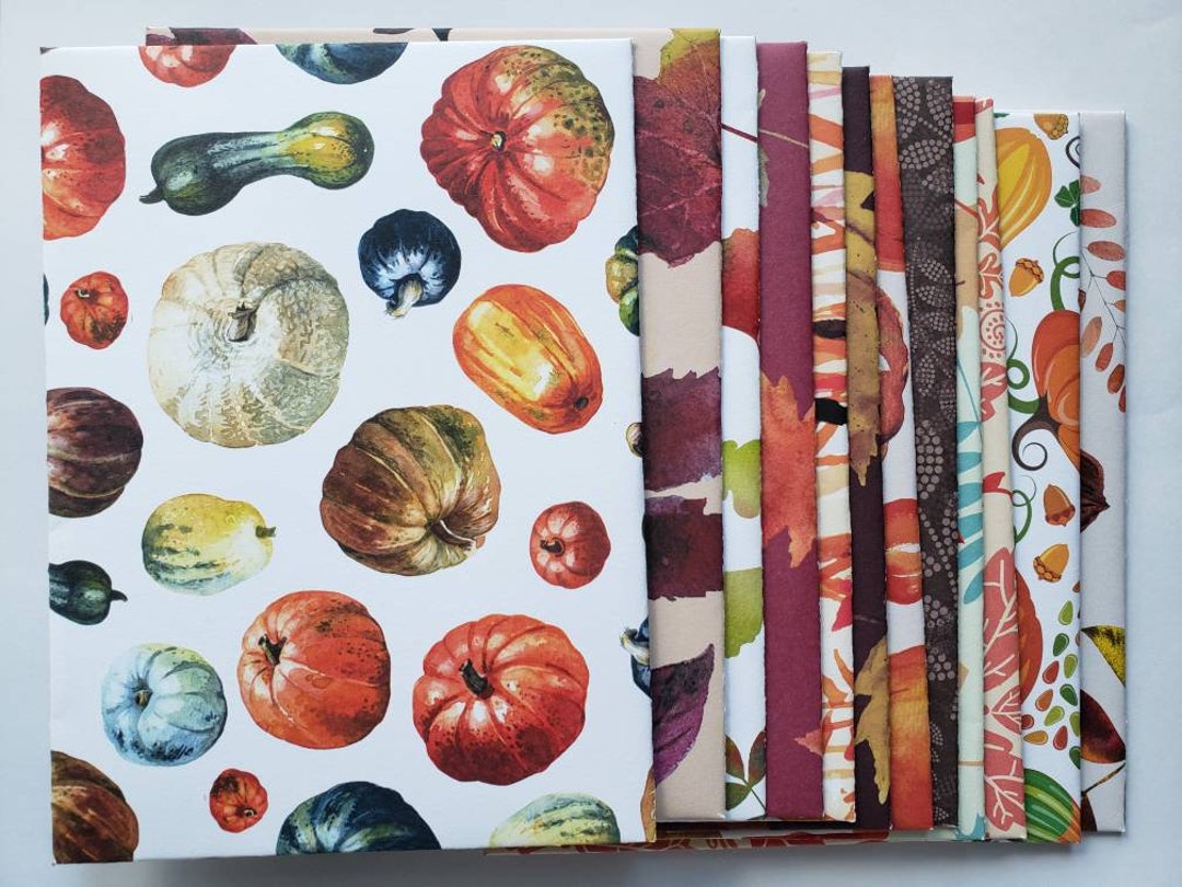 Autumn and Fall Envelopes Handmade, Set of 12 - Etsy
