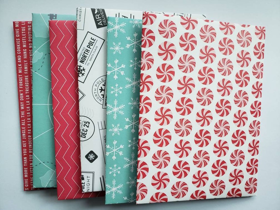 Christmas Holiday Envelopes Handmade, Assorted Set of 6 - Etsy