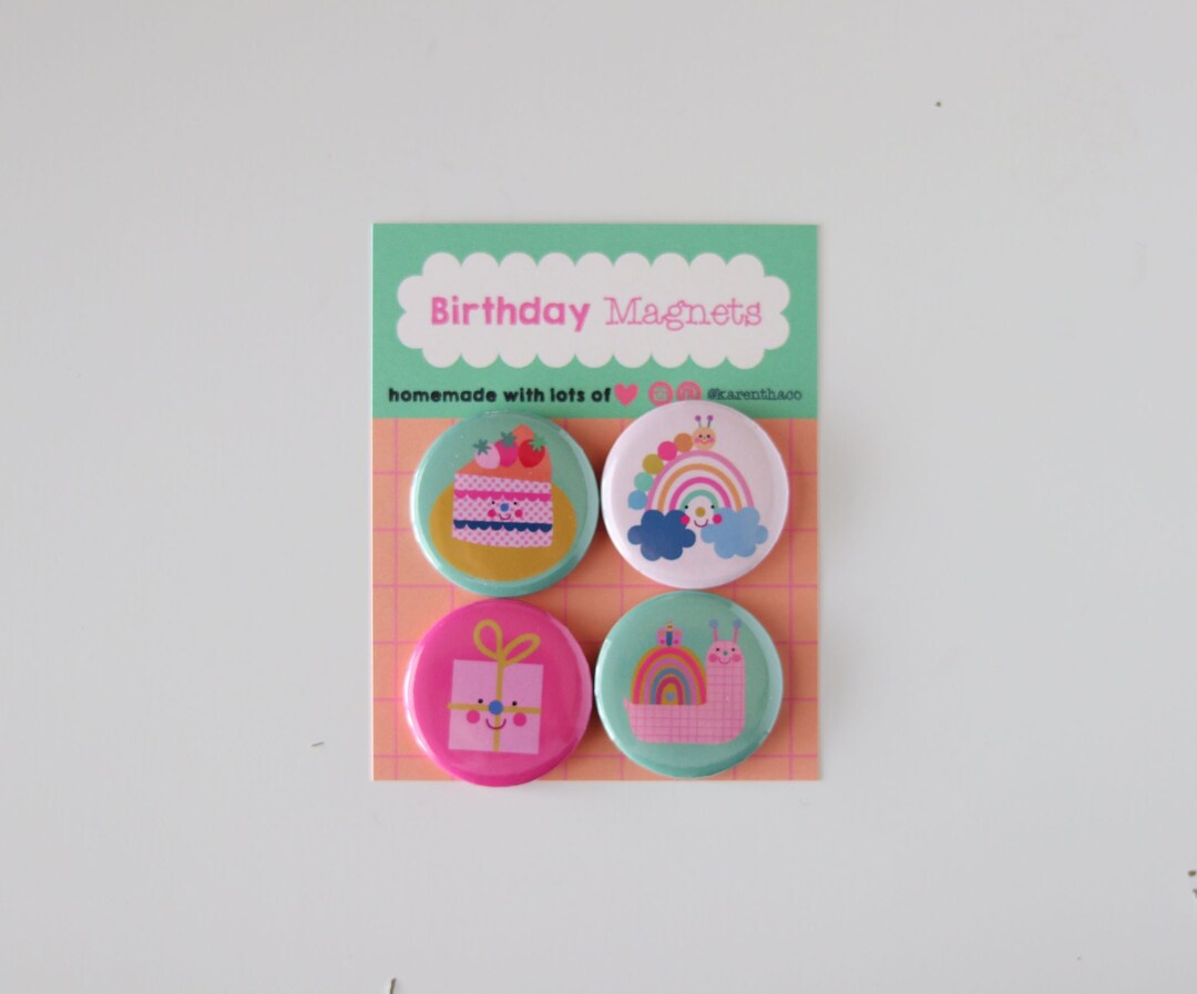 Birthday Magnet Pack Refrigerator Magnet Cute Birthday Gift Gift for ...
