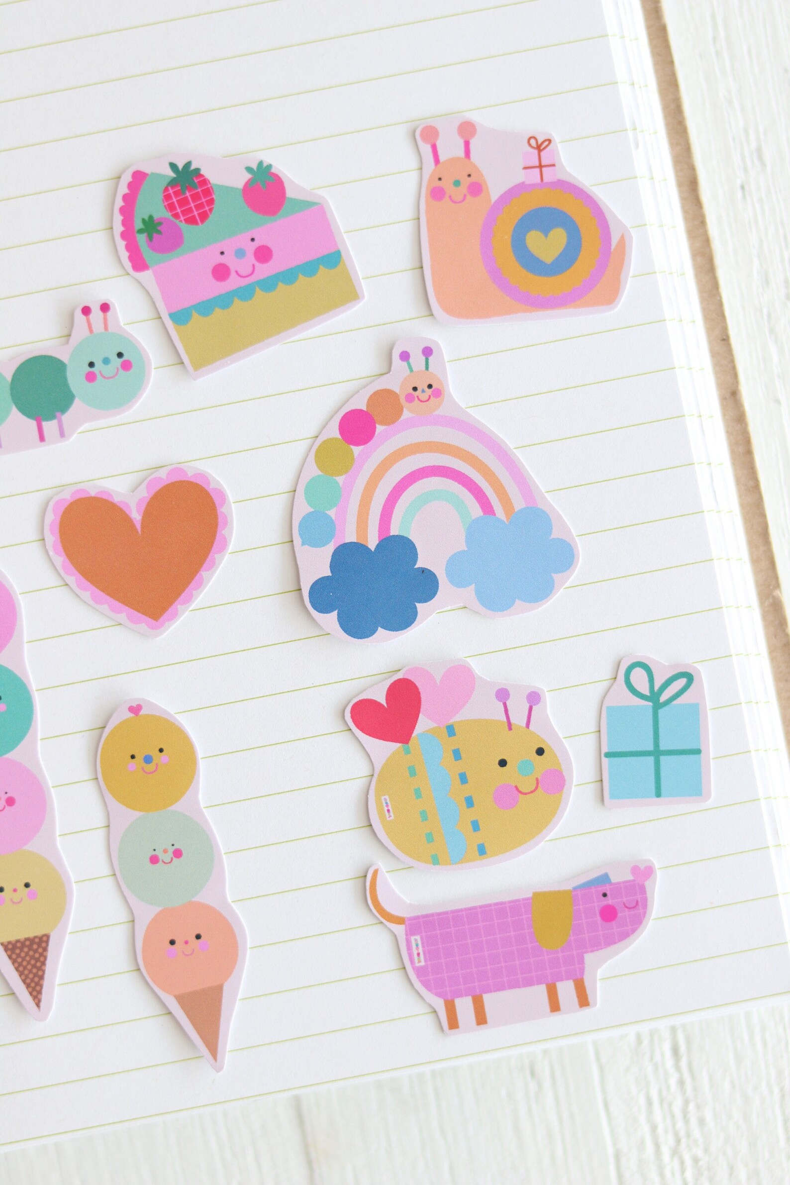 Birthday Sticker Set 12 Cute Stickers Sticker for Happy - Etsy