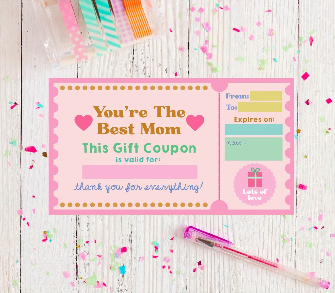 Printable Happy Birthday Coupon for Mom - Jumbo Birthday Custom Gift ...