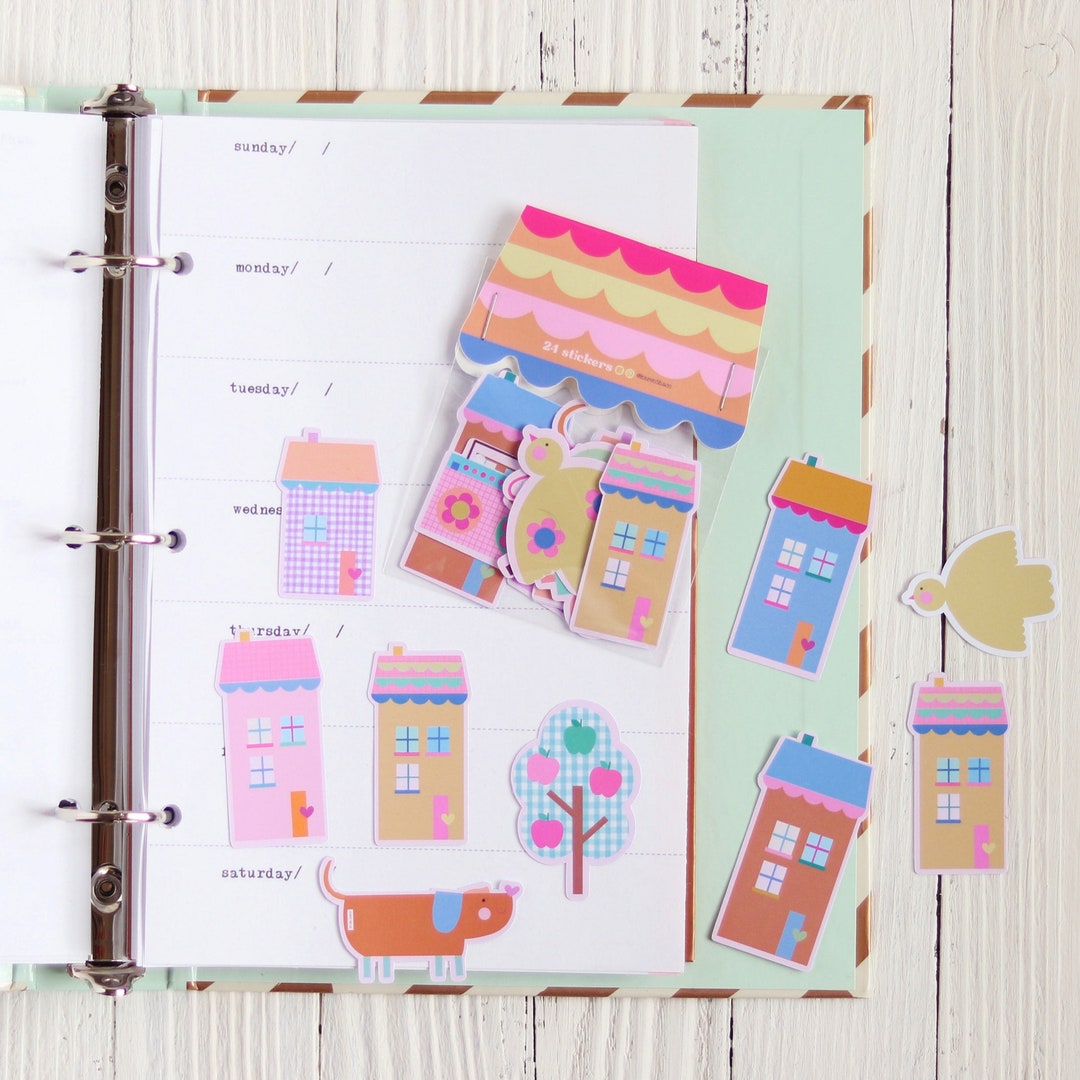 Neighborhood Sticker Set 24 Cute Stickers Sticker for Happy Mail Cute ...