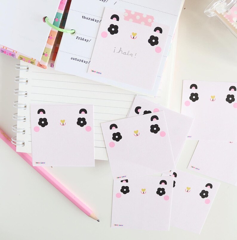 Panda Note Set 24 Memo Notes for Journal Cute Notes for - Etsy