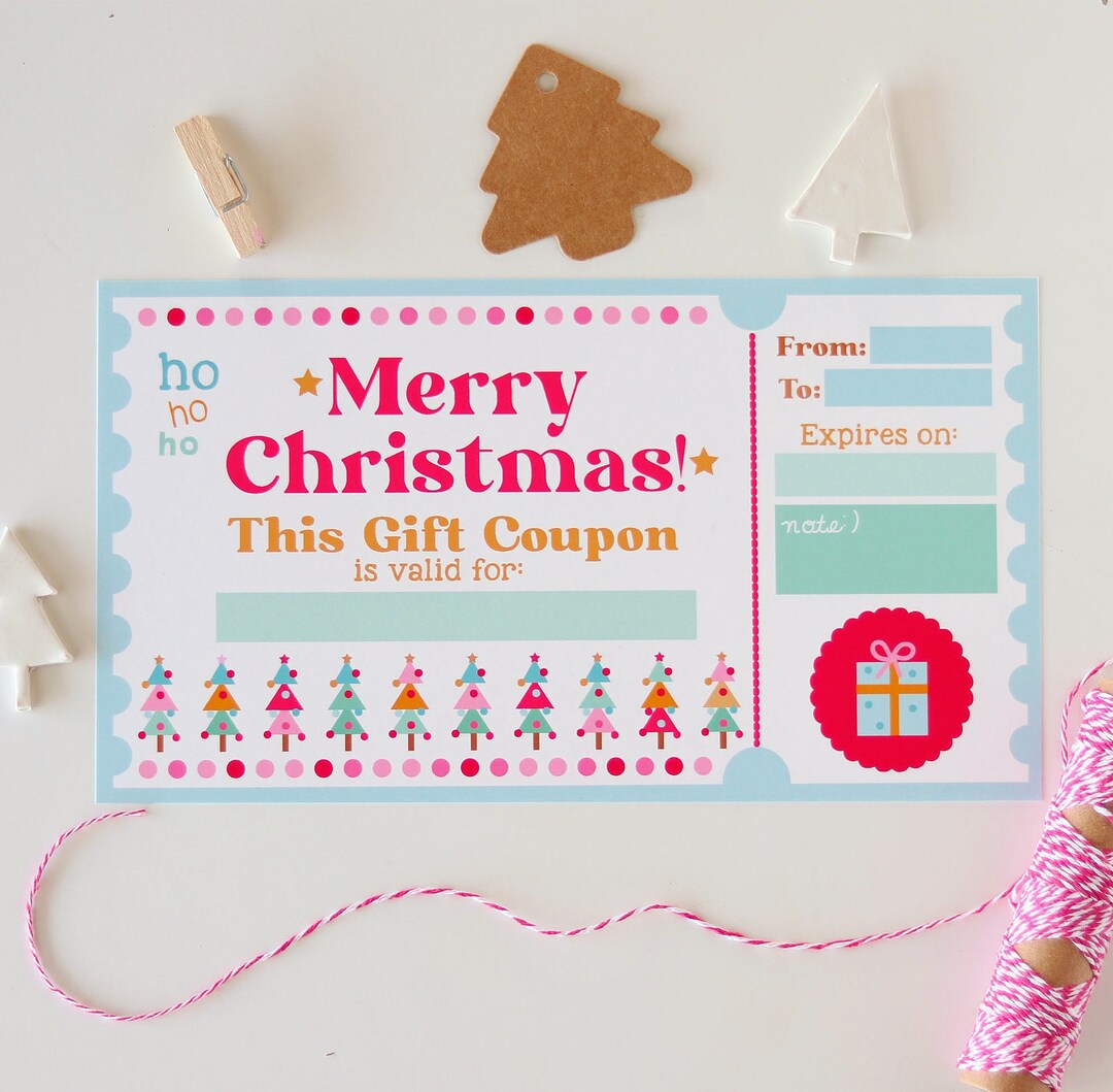 Merry Christmas Coupon - Voucher for Christmas | Christmas Coupon ...