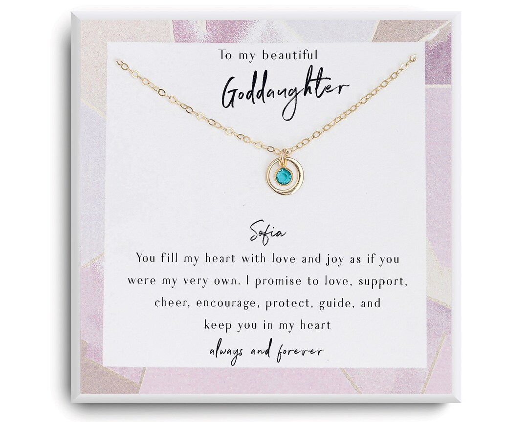 Godchild Gift With Necklace - Goddaughter Baptism Gift - Godchild ...