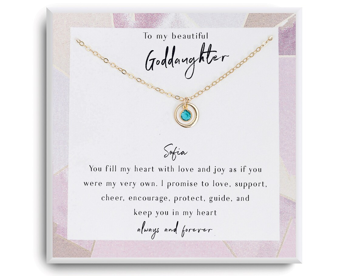 Godchild Gift With Necklace - Goddaughter Baptism Gift - Godchild ...
