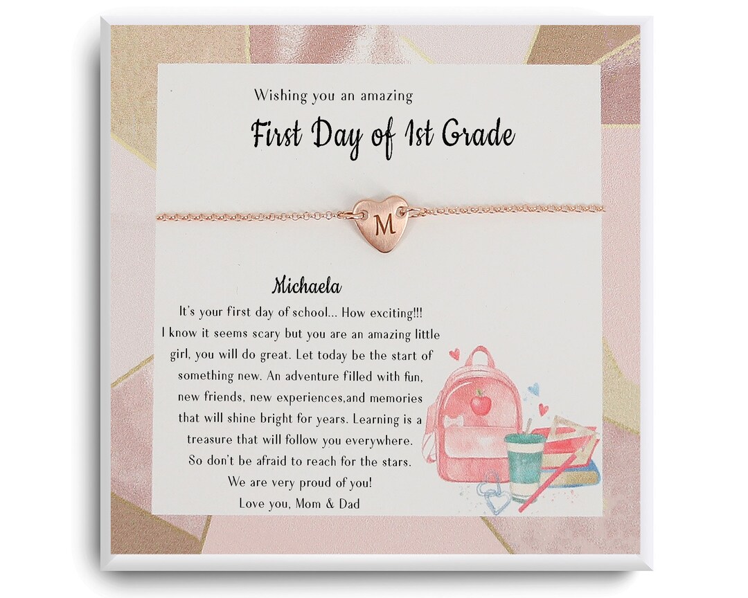 First Day of 1st Grade Bracelet -kids Back to School Gifts - Back to ...
