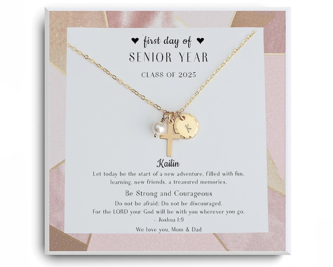 First Day of Senior Year Gift - Gift Necklace for Daughter ...