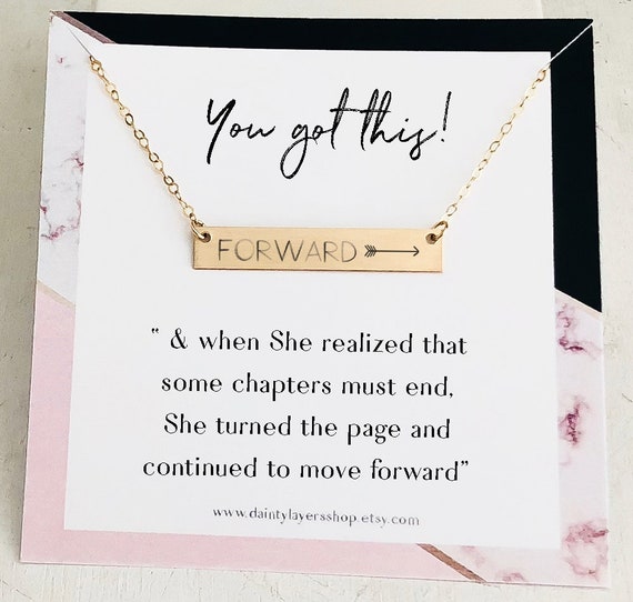 Keep moving Forward Jewelry Inspirational Gifts for Women | Etsy