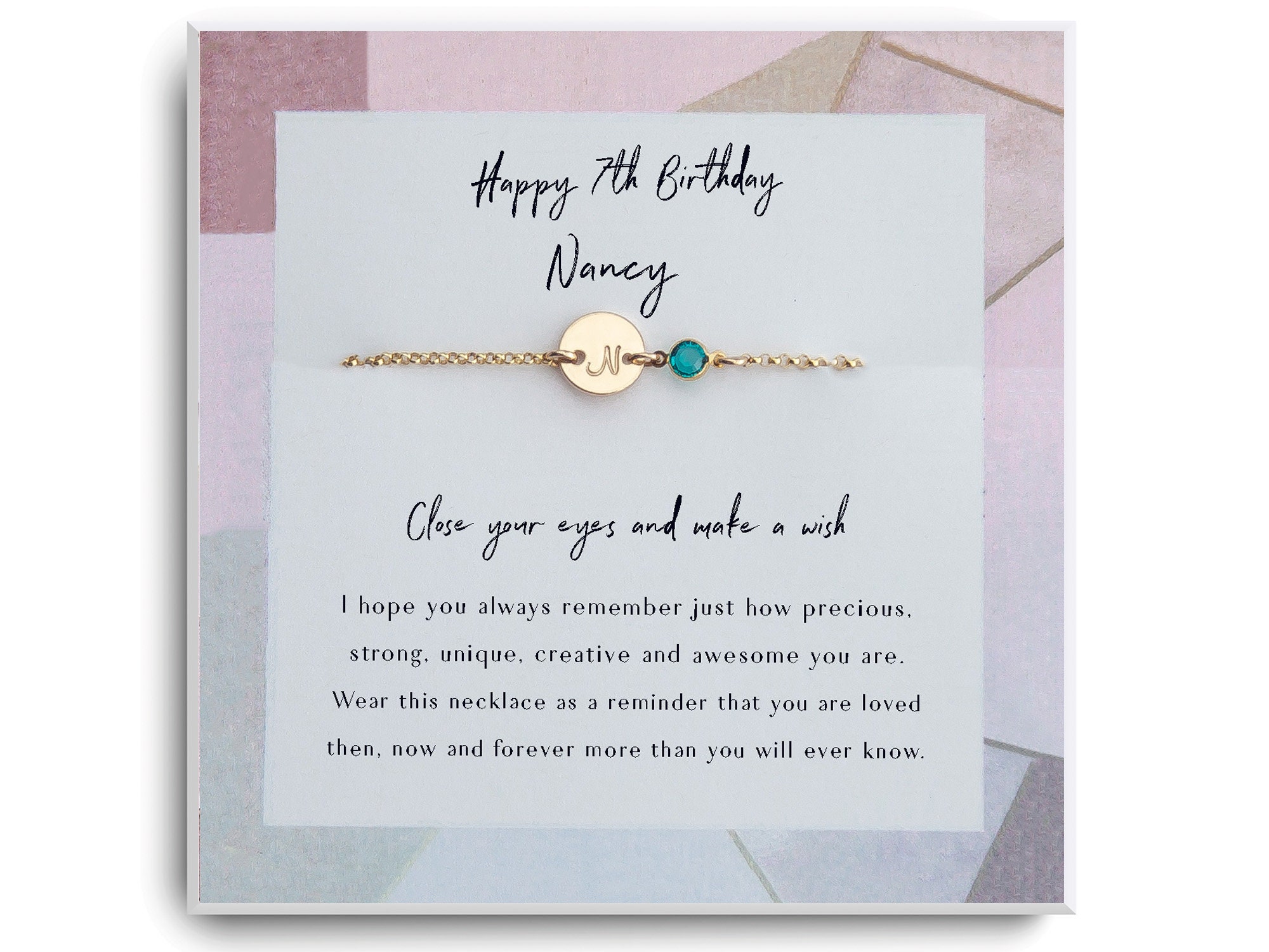 7th Birthday Girl - 7th Birthday Gift Bracelet - Seventh Birthday ...