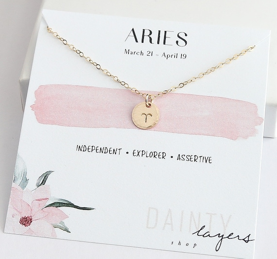 Aries Necklace Aries Zodiac Sign Necklace Aries Jewelry | Etsy
