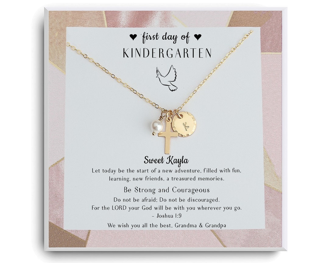 First Day of Kindergarten Necklace - First Day of School Gift for ...
