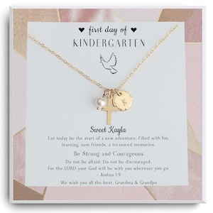 First Day of Kindergarten Necklace - First Day of School Gift for ...