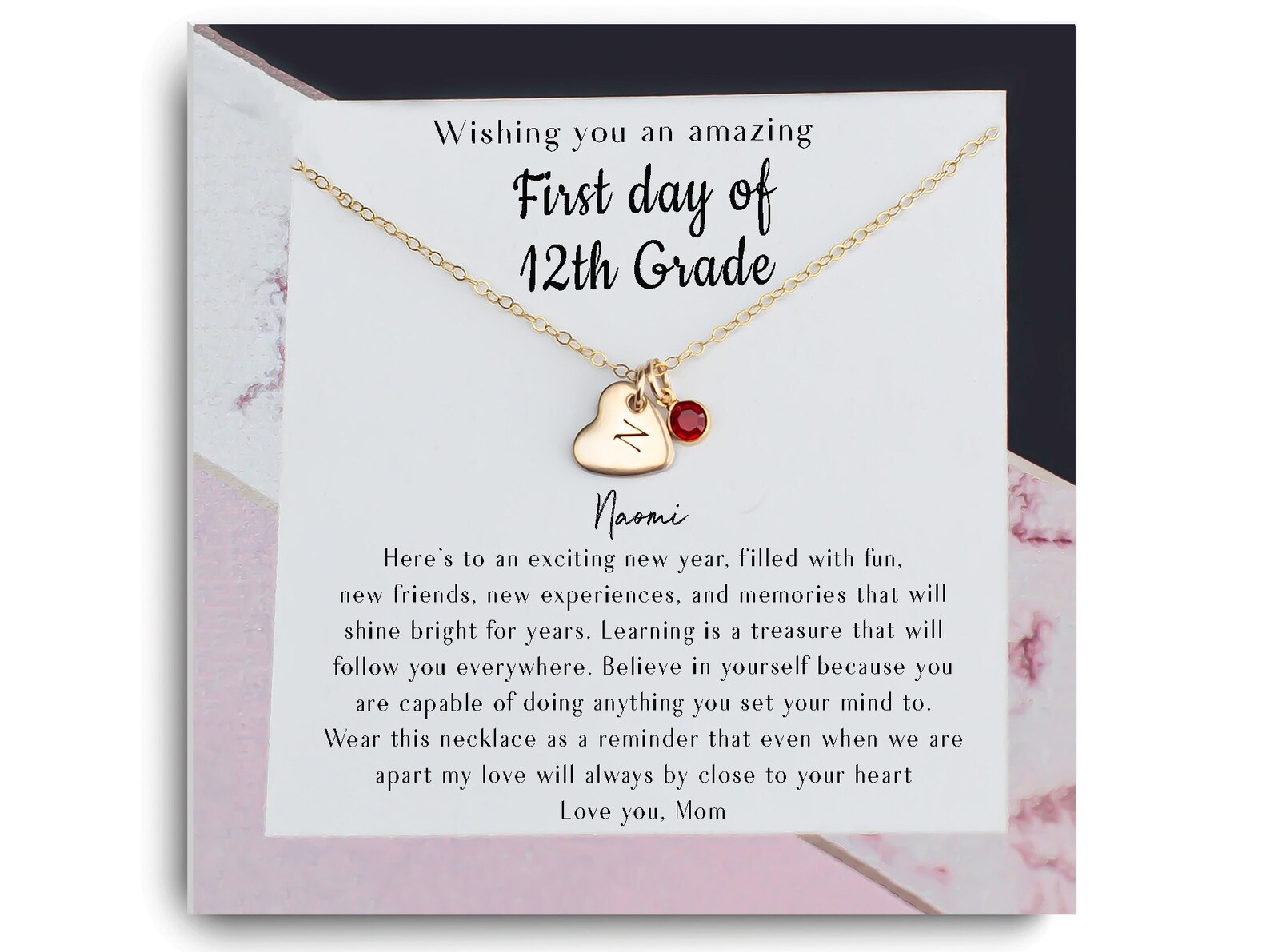 First Day of Senior Year 12th Grade for Daughter Back to School Gift ...