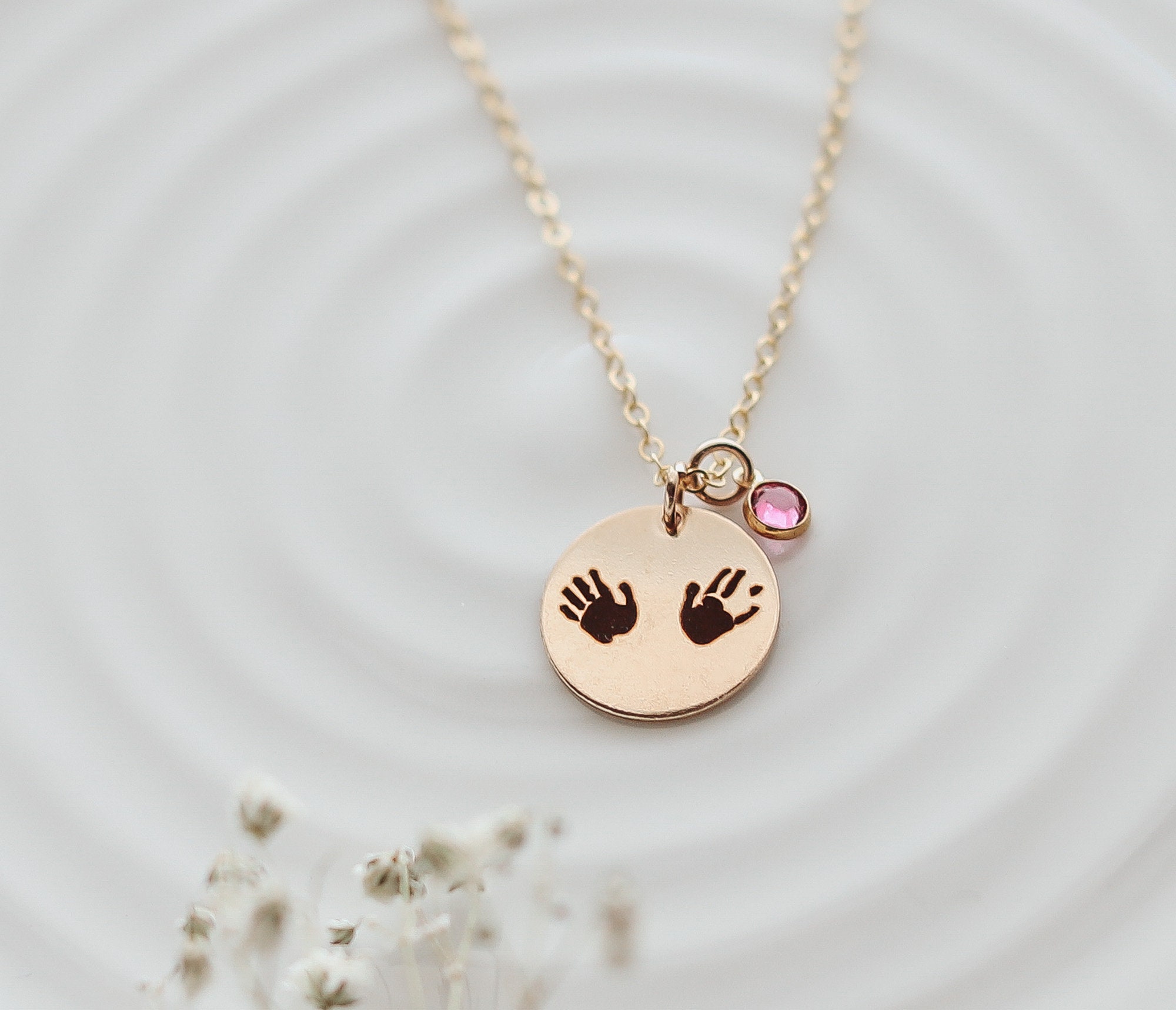 Handprint Necklace With Name