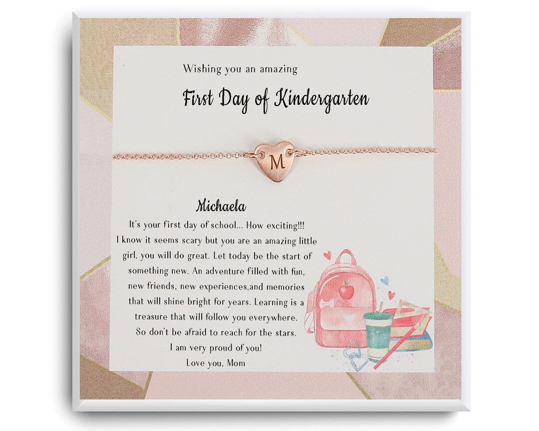 First Day of Kindergarten Bracelet -kids Back to School Gifts -1st Day ...