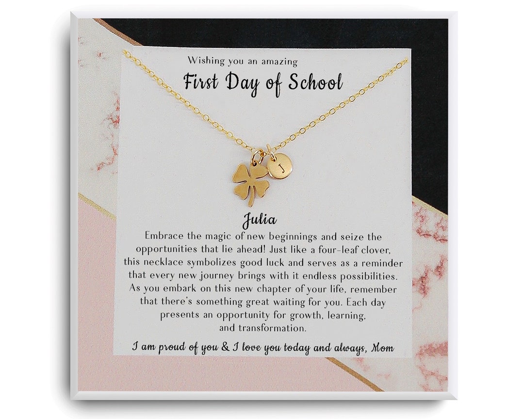 First Day of School Gift - Back to School Gift - Necklace Gift for ...