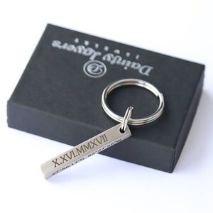 Roman Numeral Keychain / Husband Wife Girlfriend Keychain | Etsy