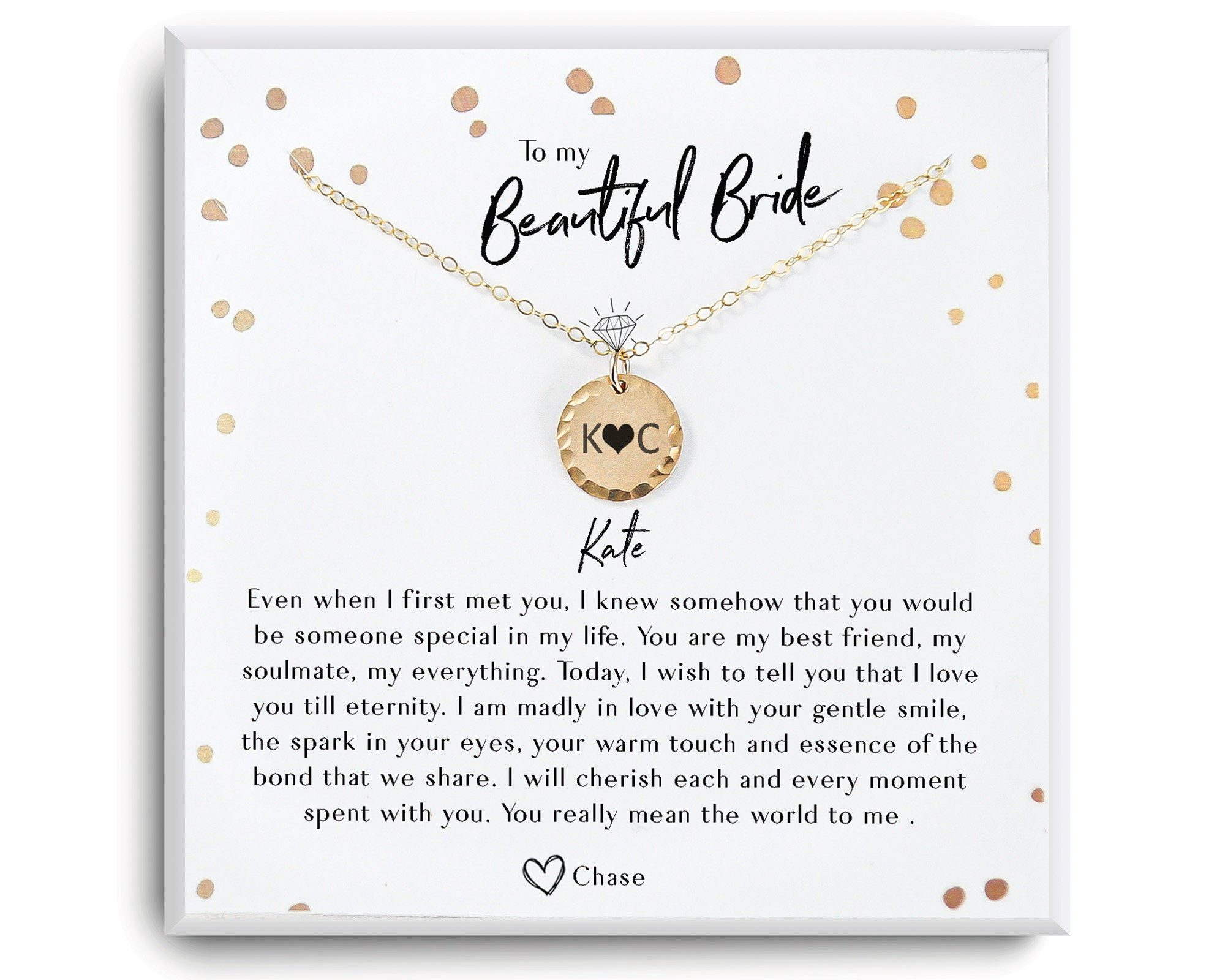Wedding Day Gift for Bride From Groom - Groom to Bride Gift Wedding Day ...