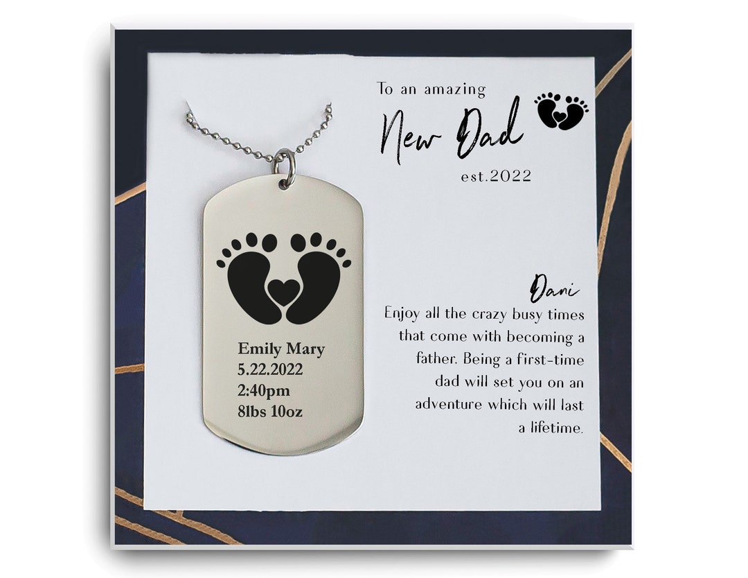 New Dad Gift Necklace - First Time Dad Gift - New Father Gift - New ...