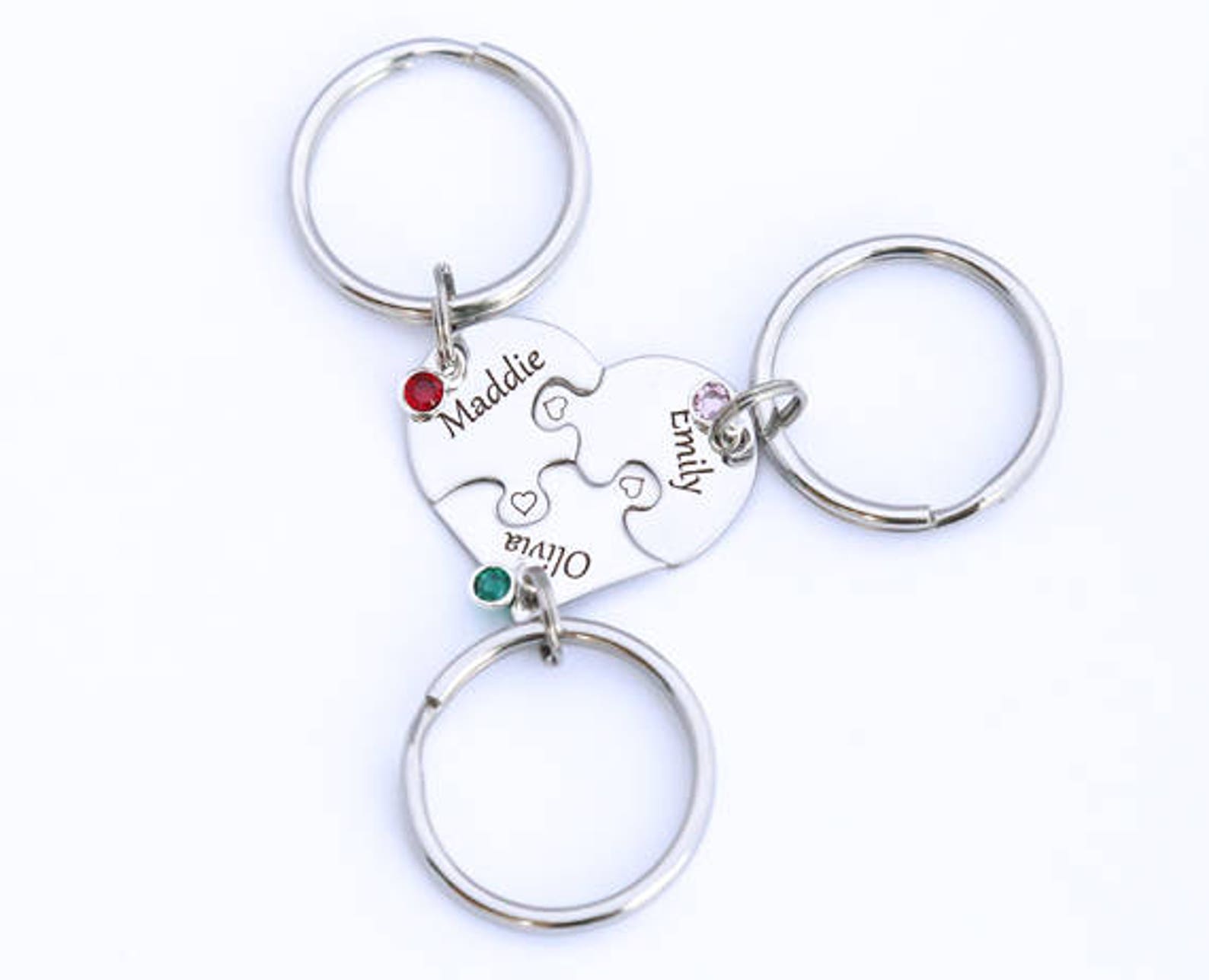 Personalized Puzzle Keychain-heart Puzzle Piece-sister Gift - Etsy