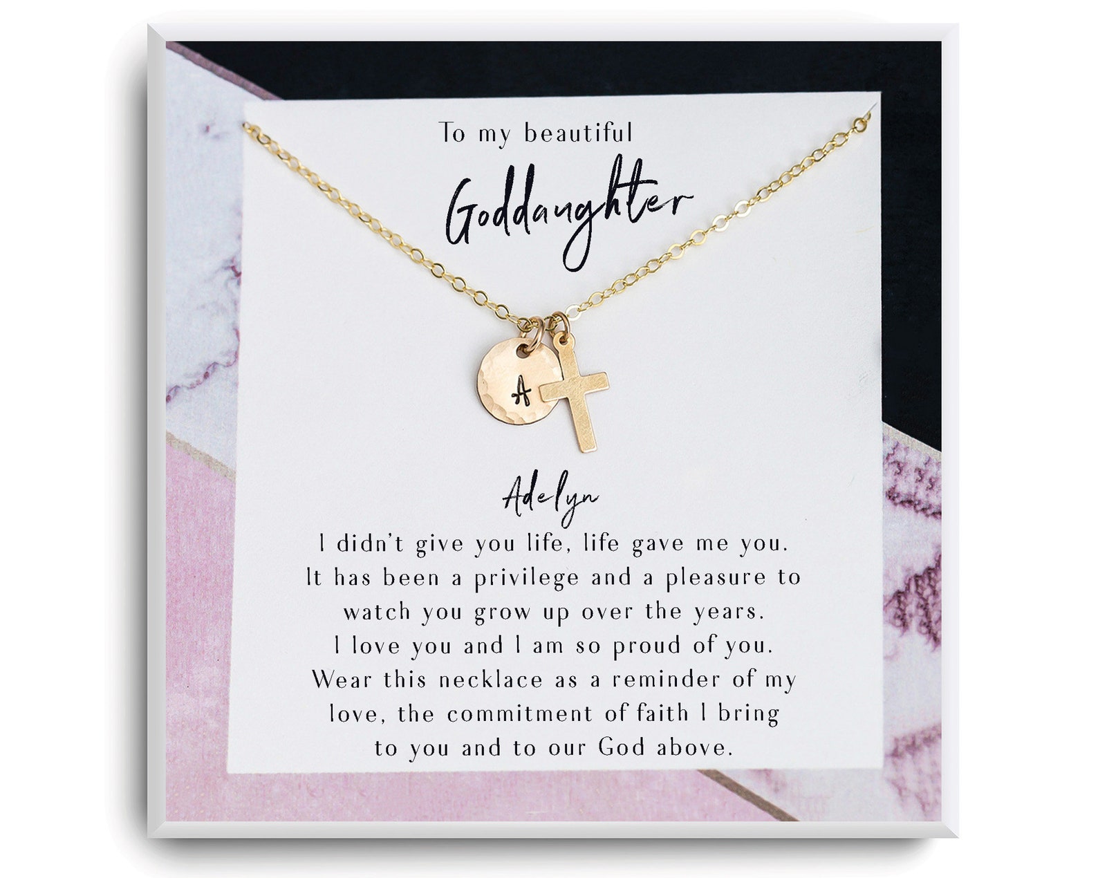 Goddaughter Gifts From Godmother Goddaughter Necklace - Etsy