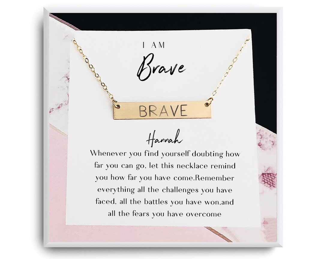Be Brave Necklace - Be Brave Jewelry -stay Strong Gift - Sobriety Gift ...