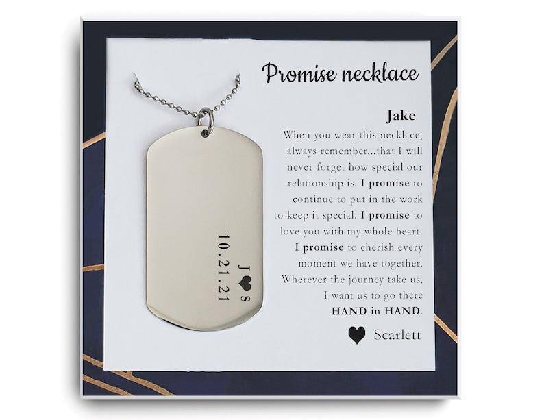 Promise Necklace for Him Anniversary Gift for Boyfriend - Etsy