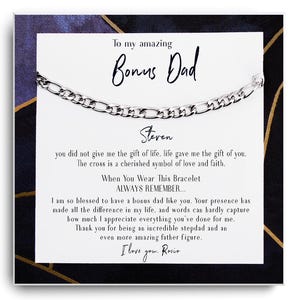 Stepped up Dad Gift - Step Dad Bracelet - Gift for Step Dad - Step Dad ...