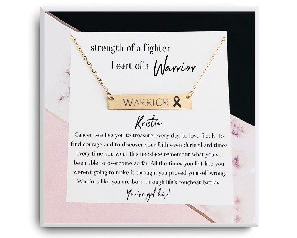 Warrior Gift Necklace Strength of a Fighter Survivor - Etsy
