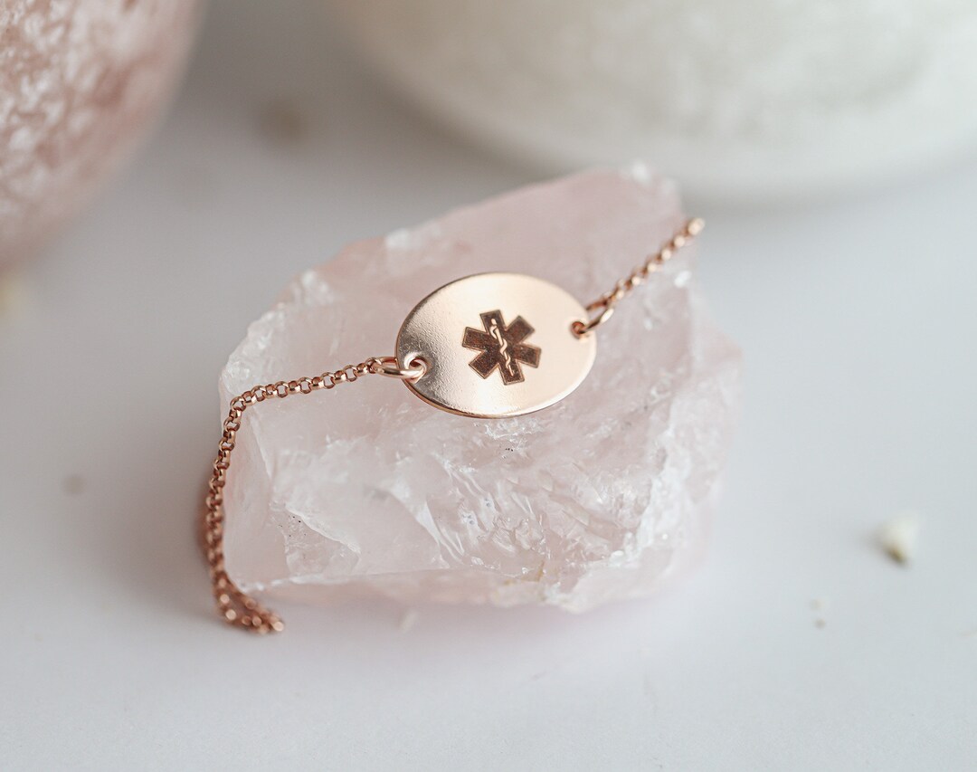 Custom Medical ID Bracelet - Medic Alert Jewelry - Allergy Bracelet ...