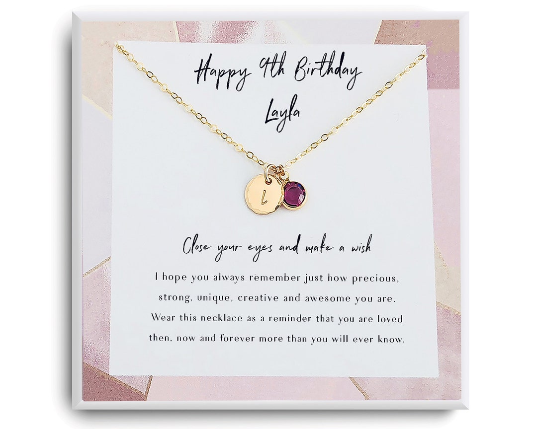 9th Birthday Gift - Ninth Birthday Necklace - Gift for 9 Year Old Girl ...