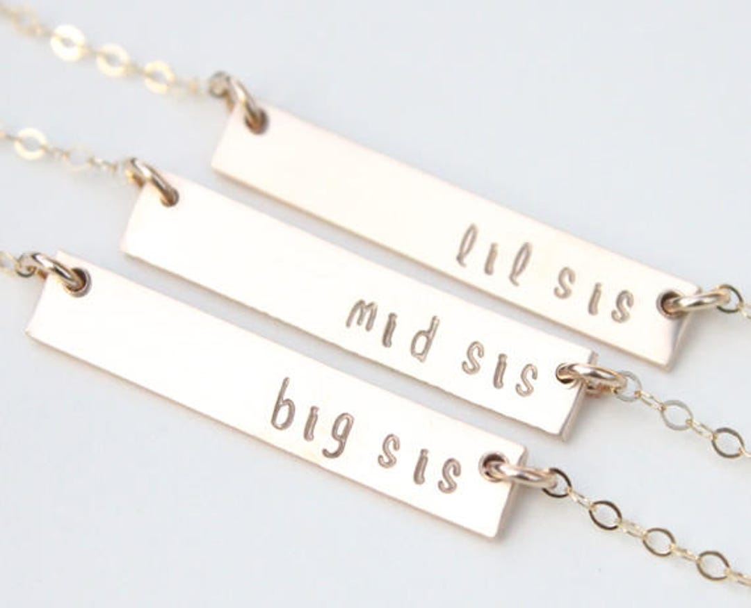 Sister Necklaces for 3 - Big Sister, Middle Sisters, Little Sister - 3 ...