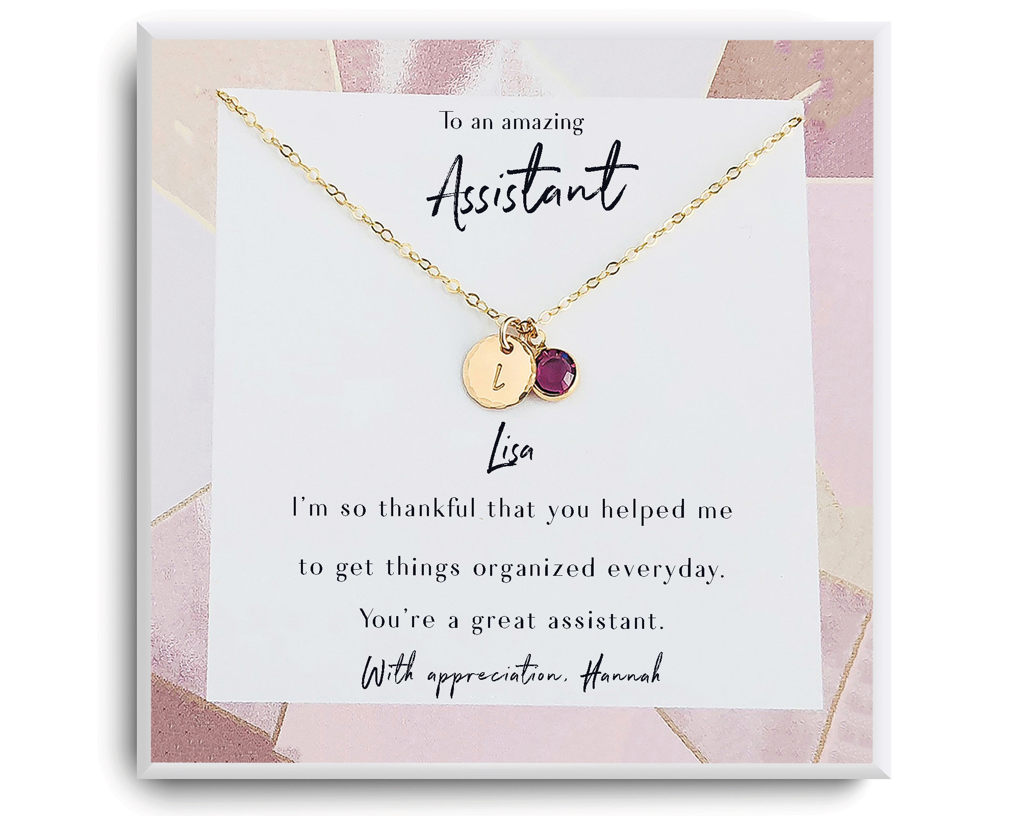 Assistant Gift Necklace - Assistant Principal Gift - Teacher Assistant ...