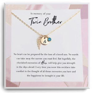 Loss of Twin Brother - Loss of Brother Gifts - Personalized Brother ...