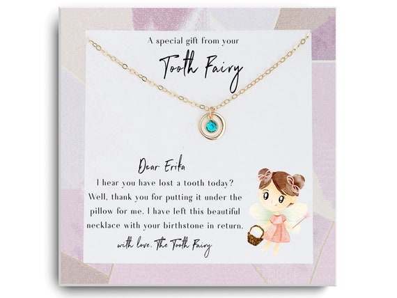 Tooth Fairy Gift Necklace Personalized Tooth Fairy Present - Etsy