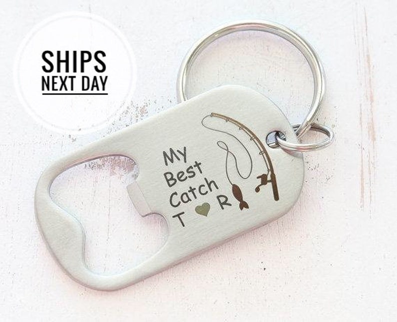 My Best Catch Keychain Fishing Gift Fish Hook Gift for - Etsy