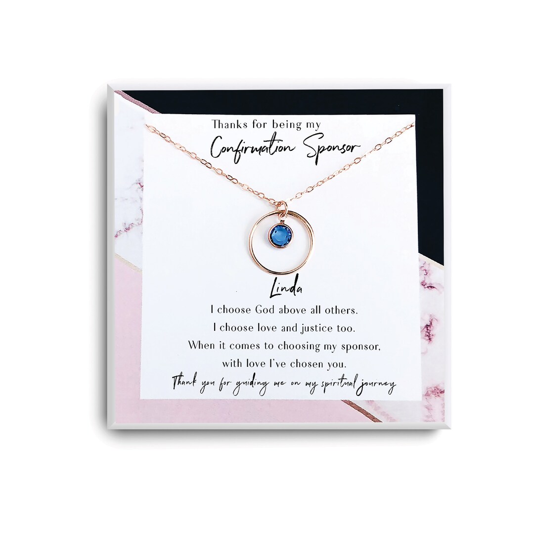 Confirmation Sponsor Gift for Women - Religious Thank You Gift ...