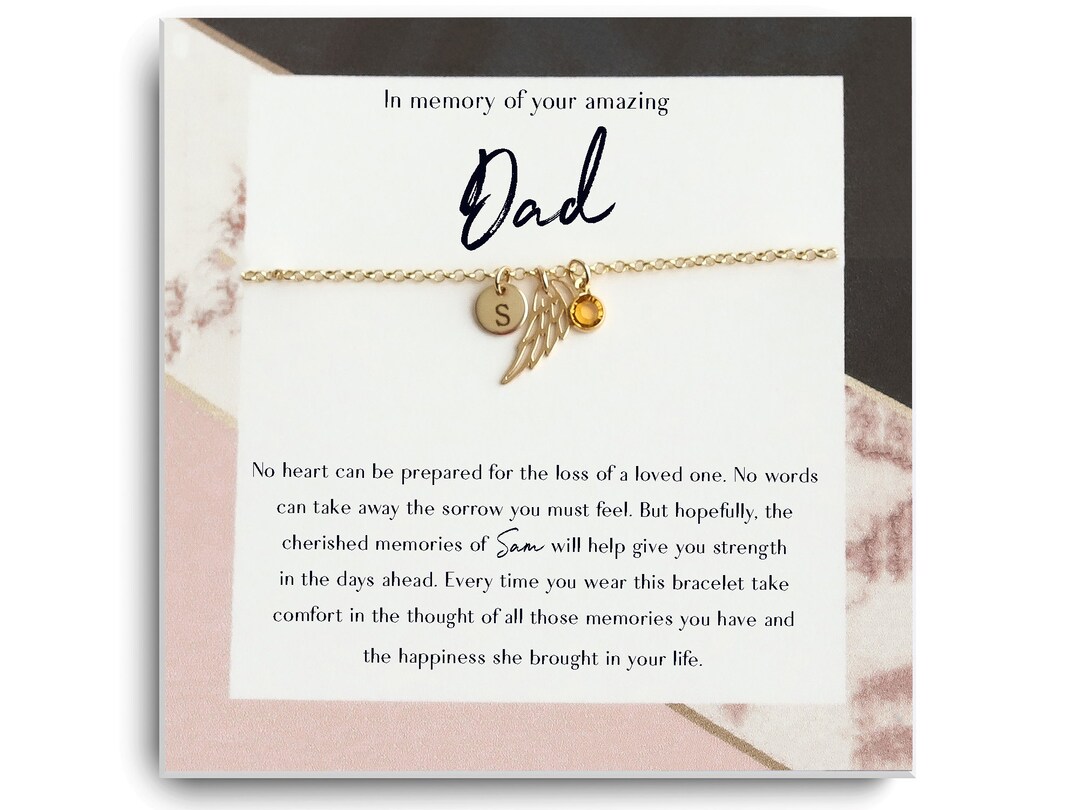 Loss of Dad Gift - in Memory of Dad - Sympathy Bracelet - Dad ...