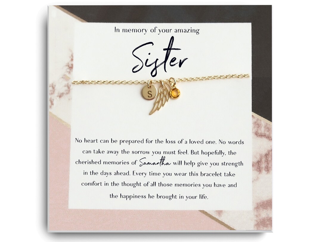 Loss of Sister Gift - in Memory of Sister - Sympathy Bracelet - Sister ...