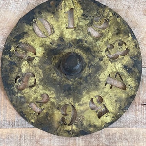 Vintage Antique Brass Number Stencil, Vintage Decor, Home Decor, Office ...