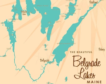 Belgrade Lakes | Etsy