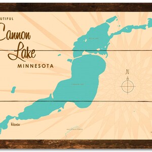 Cannon Lake Minnesota Rustic Wood Sign Map Art - Etsy