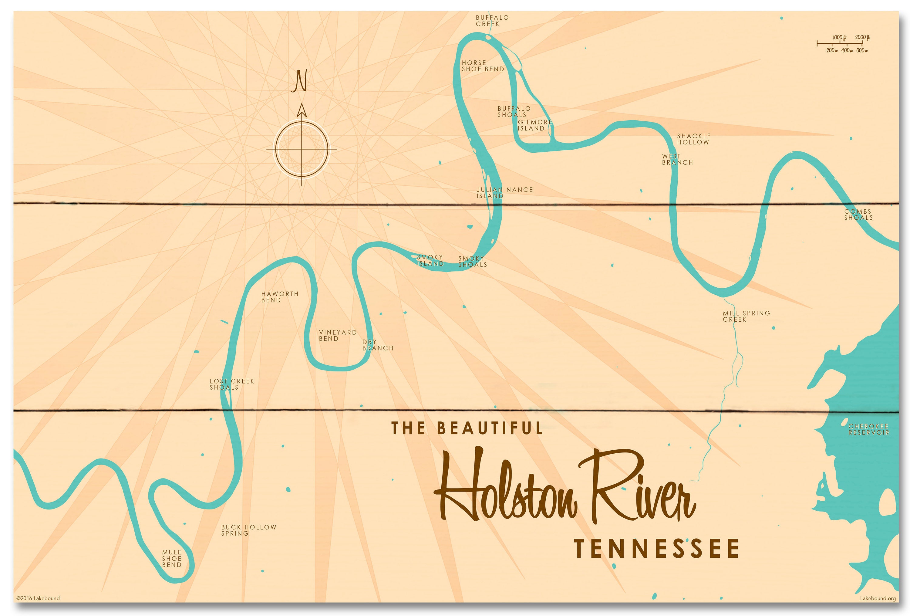Holston River Tennessee Lake House Décor Cabin Art - Etsy