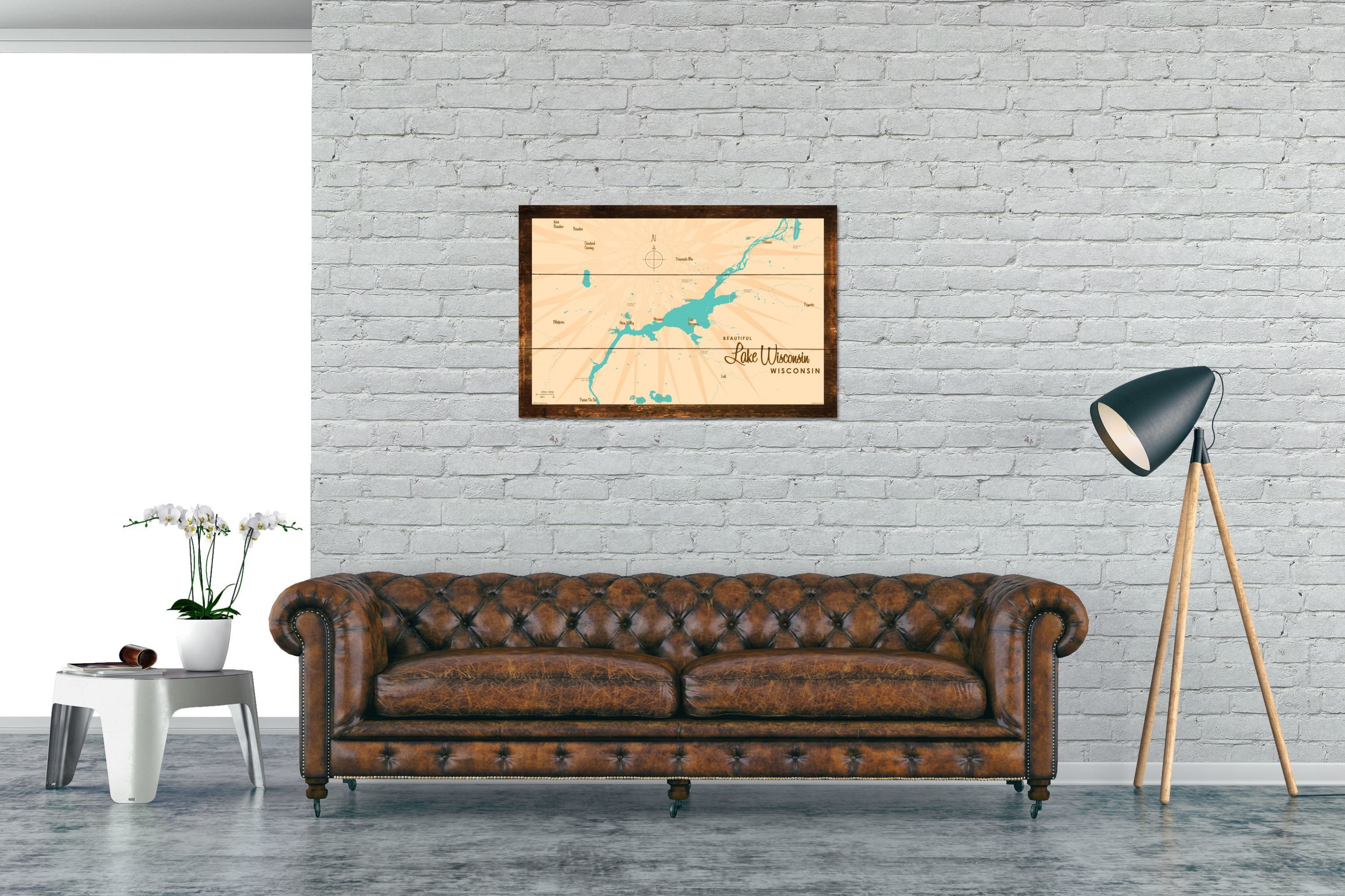 Lake Wisconsin Wisconsin Rustic Wood Sign Map Art - Etsy