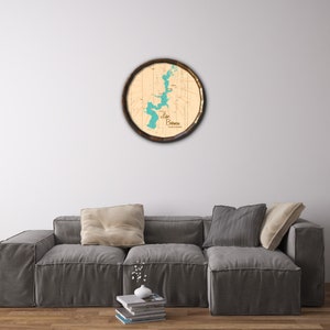 Lake Bistineau Louisiana, Rustic Barrel End Map Art - Etsy